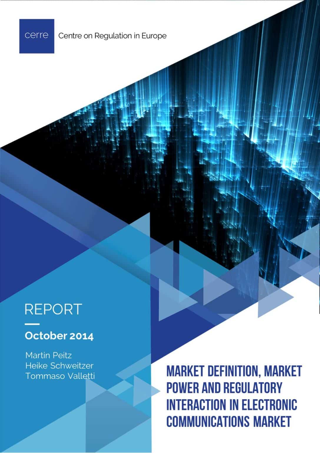 Market definition, market power and regulatory interaction in ...