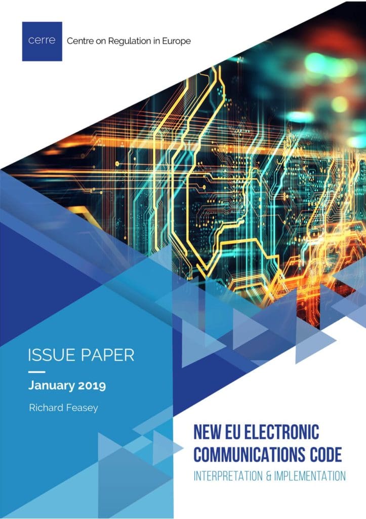 New EU Electronic Communications Code: interpretation & implementation - CERRE